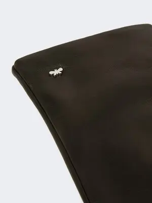Max Mara Logo Plaque Leather Gloves