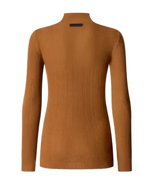 Pinko Slim-fit High-neck Sweater - Brown