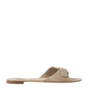 Gabriela Hearst Open-toe Flat Sandals With Buckle Embellishment
