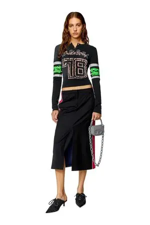 DIESEL® Graphic Print Long Sleeve T-shirt