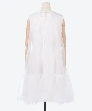 Cecilie Bahnsen Sleeveless Tiered Dress With Tie Detail