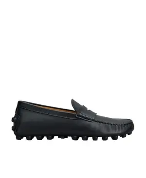 TOD'S Penny-slot Leather Loafers - Black