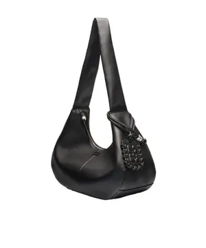 GANNI Sculpted Knot Detail Crossbody Bag - Black
