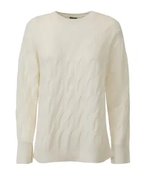 Max Mara Cable Knit Sweater With Slit Details - No