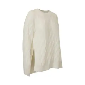Max Mara Cable Knit Sweater With Slit Details - No