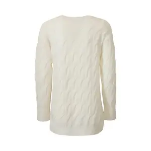 Max Mara Cable Knit Sweater With Slit Details - No