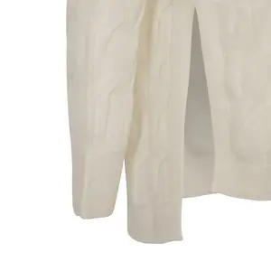 Max Mara Cable Knit Sweater With Slit Details - No