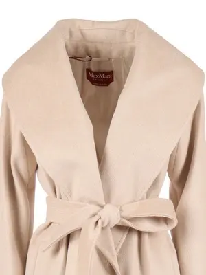 Max Mara Spiga Belted Coat - Nude