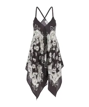 P.a.r.o.s.h Floral Print V-neck Dress