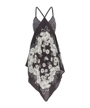 P.a.r.o.s.h Floral Print V-neck Dress