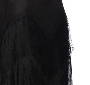 TWINSET Pleated Tiered Midi Skirt