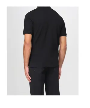 Saint Laurent Button Detailed Short-sleeved Polo Shirt - Black