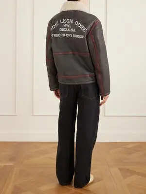 Aimé Leon Dore Printed Shearling Jacket
