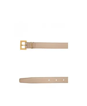 Saint Laurent Cassandre Thin Belt - Nude
