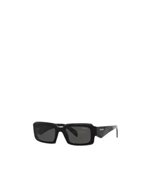 Prada Rectangular Frame Sunglasses With Mirror Leg Logo