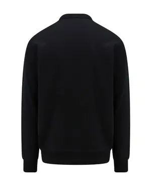 Burberry Logo Printed Crewneck Sweatshirt - Black