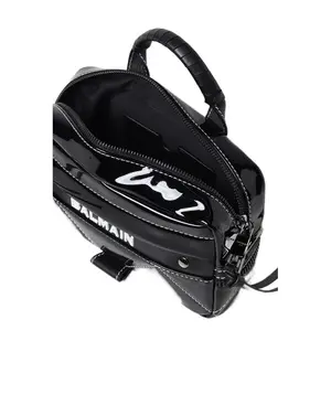 Balmain Logo Printed Top Handle Bag