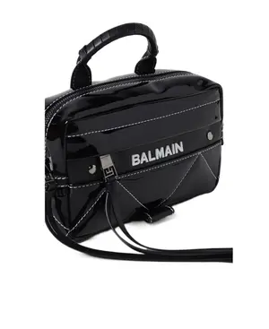 Balmain Logo Printed Top Handle Bag