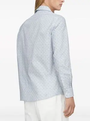 Brunello Cucinelli Geometric-pattern Cotton Shirt