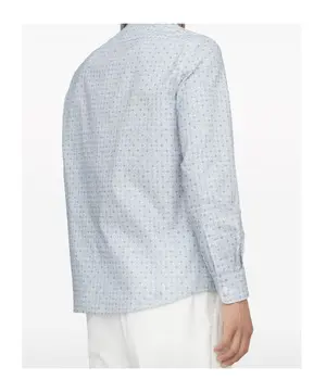Brunello Cucinelli Geometric-pattern Cotton Shirt