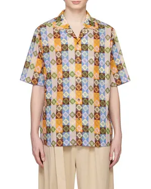 Nanushka Allover Printed Collared Button-up Shirt