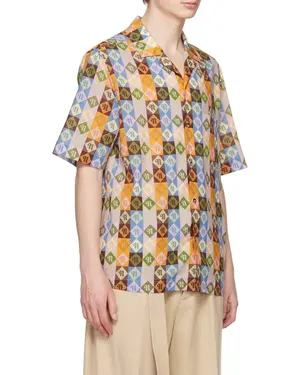 Nanushka Allover Printed Collared Button-up Shirt