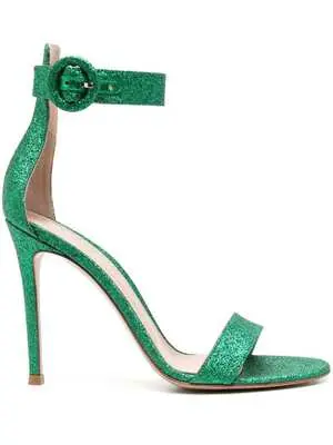 GIANVITO ROSSI Logo High-heeled Sandals - Green