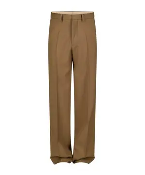 Dries Van Noten Belt Loop Pleated Trousers - Brown