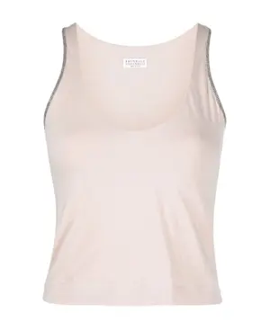 Brunello Cucinelli Monili Trim Tank Top - Pink