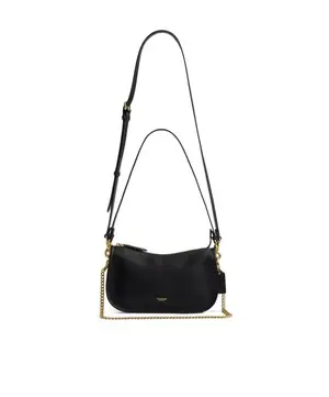COACH Waverly Leather Shoulder Bag - Black