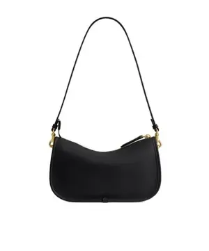 COACH Waverly Leather Shoulder Bag - Black