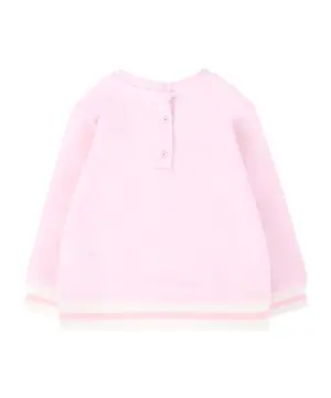Fendi Teddy Bear Print Ribbed Trim Sweatshirt - Pink