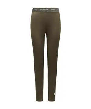 Moncler Logo High-rise Tights - Green