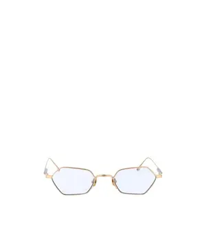 Matsuda Geometric Octagonal Frame Sunglasses - White