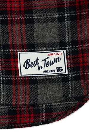 Dolce & Gabbana Plaid Check Shirt With Dg Logo