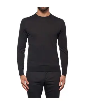 PAOLO PECORA Crewneck Knitted Jumper - Black