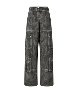 Pinko Distressed Wide-leg Cargo Trousers