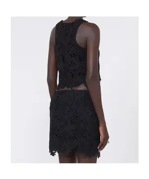 Sportmax Vasto Floral Embroidered Lace Top