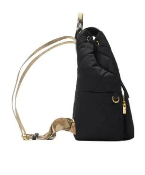 Burberry Quilted Horseshoe Backpack - Black