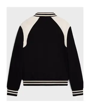 Celine Classic Teddy Jacket In Textured Wool - Black