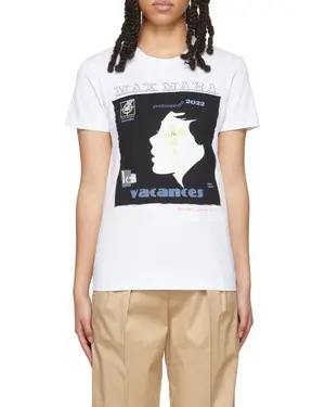 Max Mara Printed Round Neck Short Sleeve T-shirt