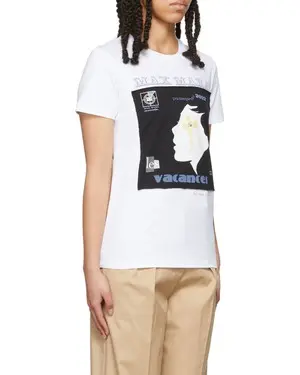 Max Mara Printed Round Neck Short Sleeve T-shirt