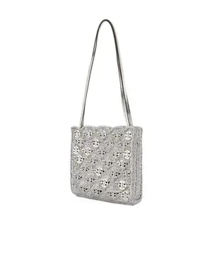 Rabanne Scalloped Edge Shoulder Bag - Gray