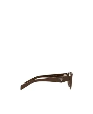 Prada Cat Eye Frame Eyeglasses - Brown