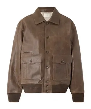 Aimé Leon Dore Long-sleeved Leather Jacket
