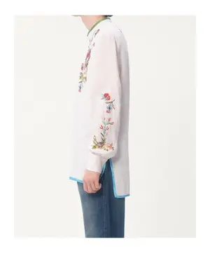 Valentino Garavani Floral Embroidered Button Detailed Shirt
