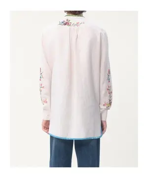 Valentino Garavani Floral Embroidered Button Detailed Shirt