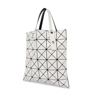 Issey Miyake Patterned Top Handle Bag - White