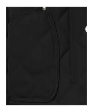 Burberry Quilted Jacket With Corduroy Collar - Black