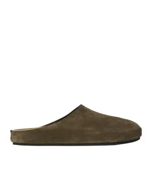 THE ROW Hugo Open Back Slides - Green